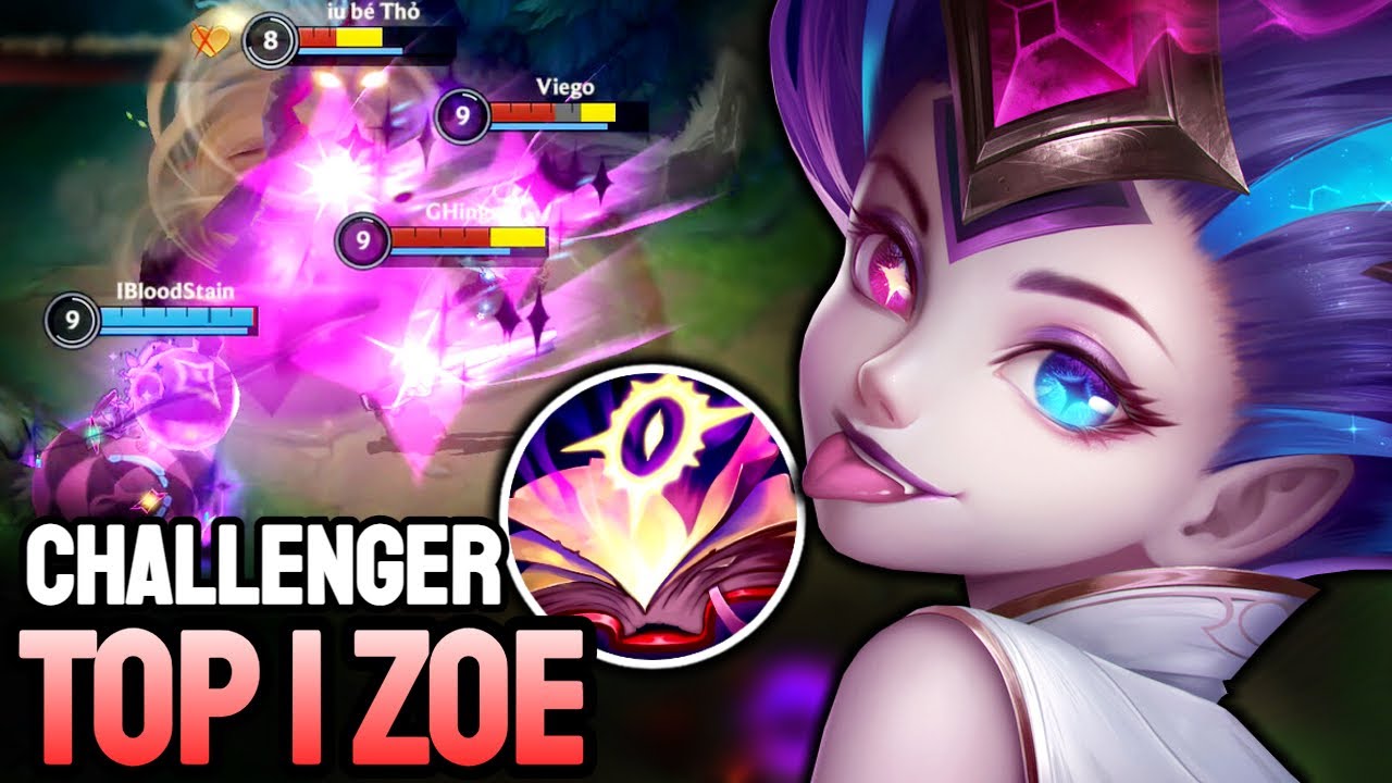 WILD RIFT ZOE - TOP 1 ZOE GAMEPLAY - CHALLENGER RANKED - YouTube
