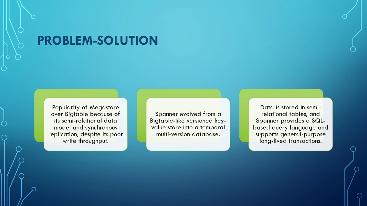 SPANNER- Google's Globally Distributed Database - YouTube