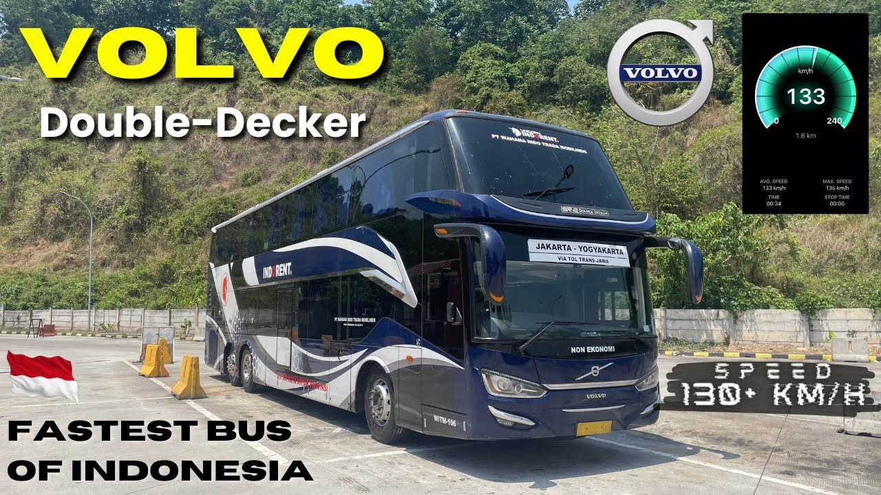 FLYING MACHINE of Indonesia 🇮🇩 | VOLVO Double-Decker FIRST Class | The ...