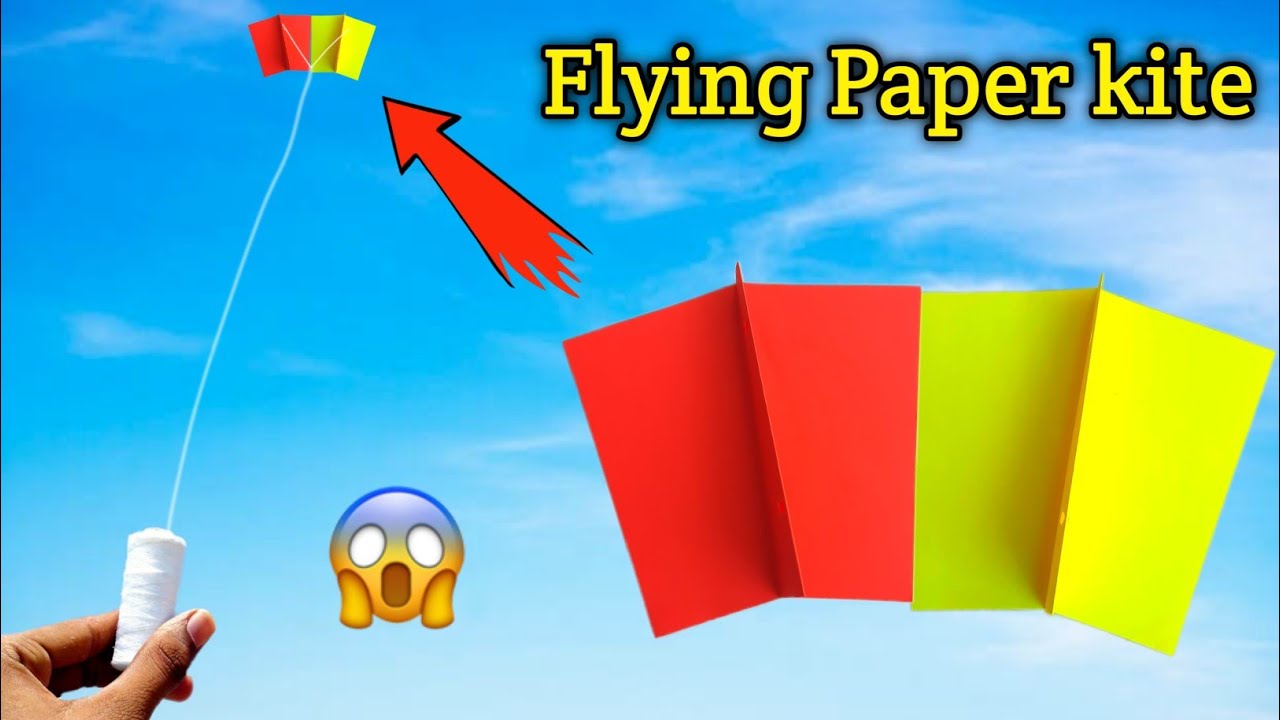How to make dual flying paper kite,viral kite making,a4 sheet flying ...