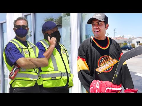 Hockey Players BEEFING California Security Guards!