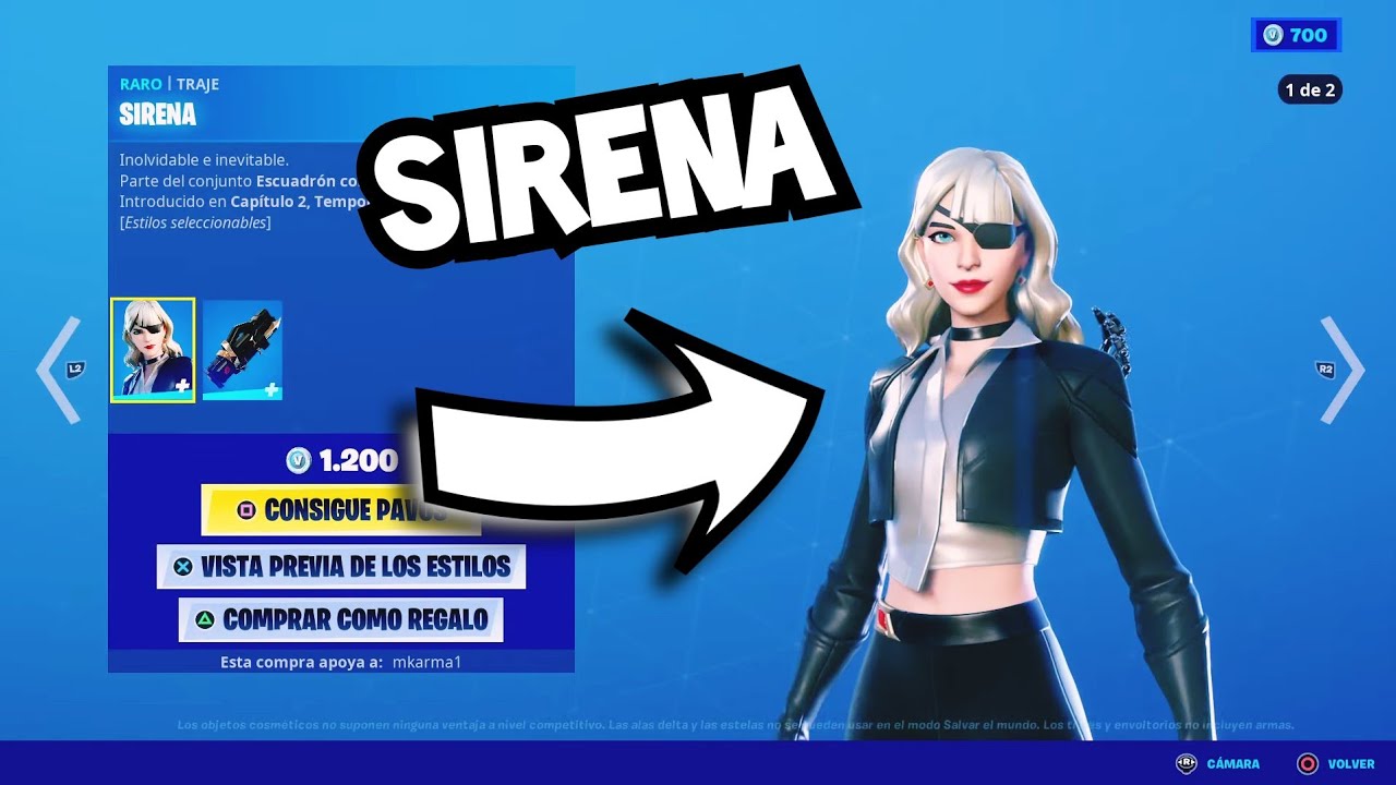 SKIN SIRENA EN LA NUEVA TIENDA FORTNITE HOY - YouTube