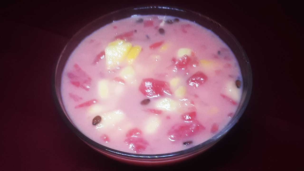 Sweet Watermelon Mango Milk Bowl/Dinner Recipes/Milk Recipes/Watermelon ...