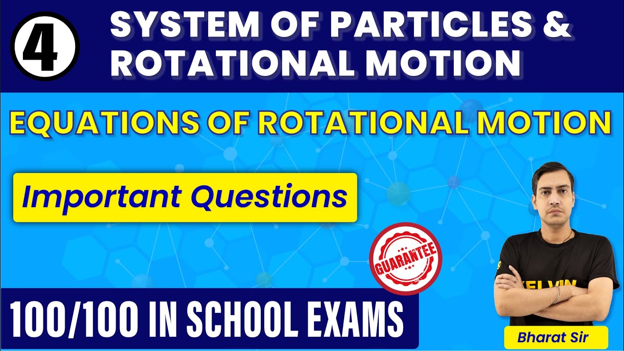 Equations of Rotational Motion - Imp Ques Part - 4 Class 11 Physics ...
