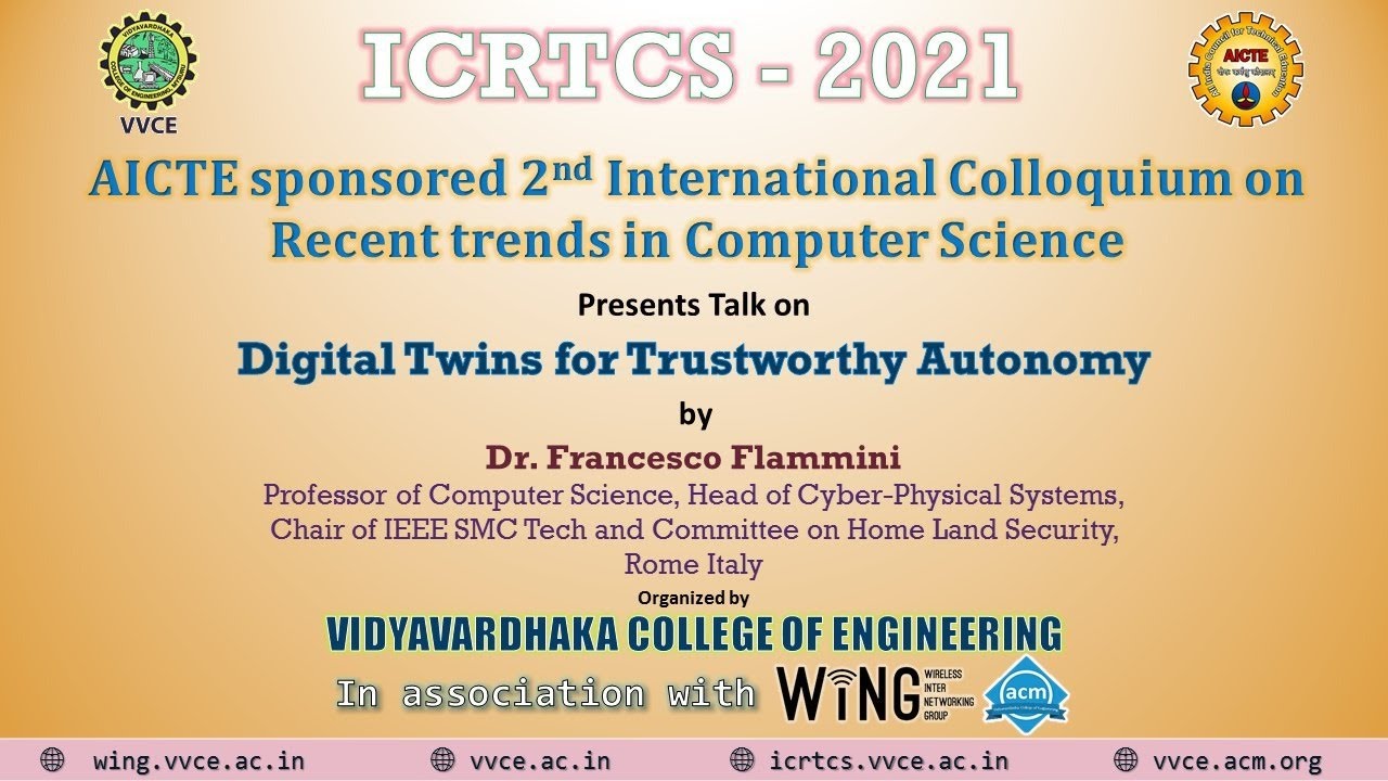 Digital Twins for Trustworthy Autonomy by Dr. Francesco Flammini, Chair ...