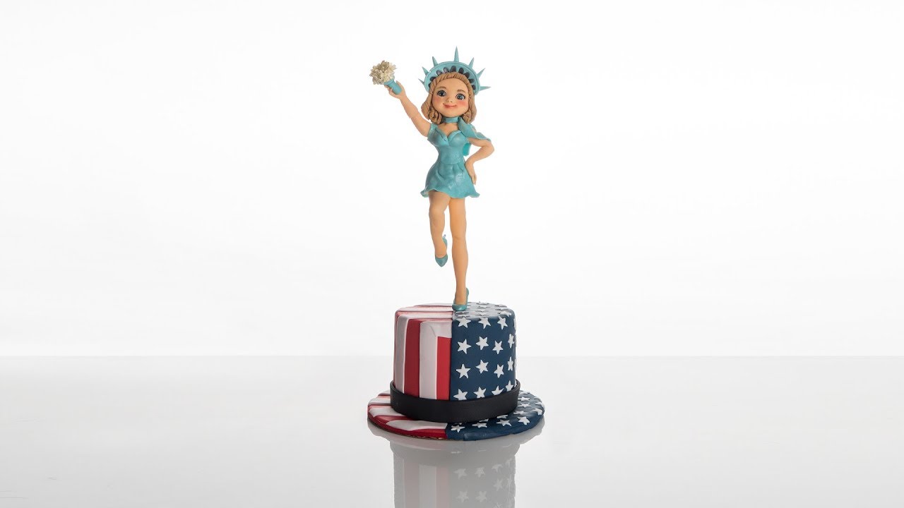 Learn how to make a Statue of Liberty Cake with Sachiko Windbiel - YouTube