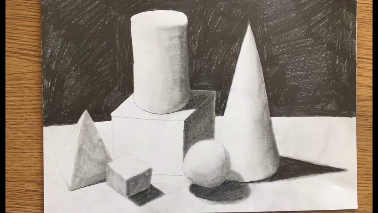 Drawing Demonstration: Still-Life with Basic Shapes - YouTube