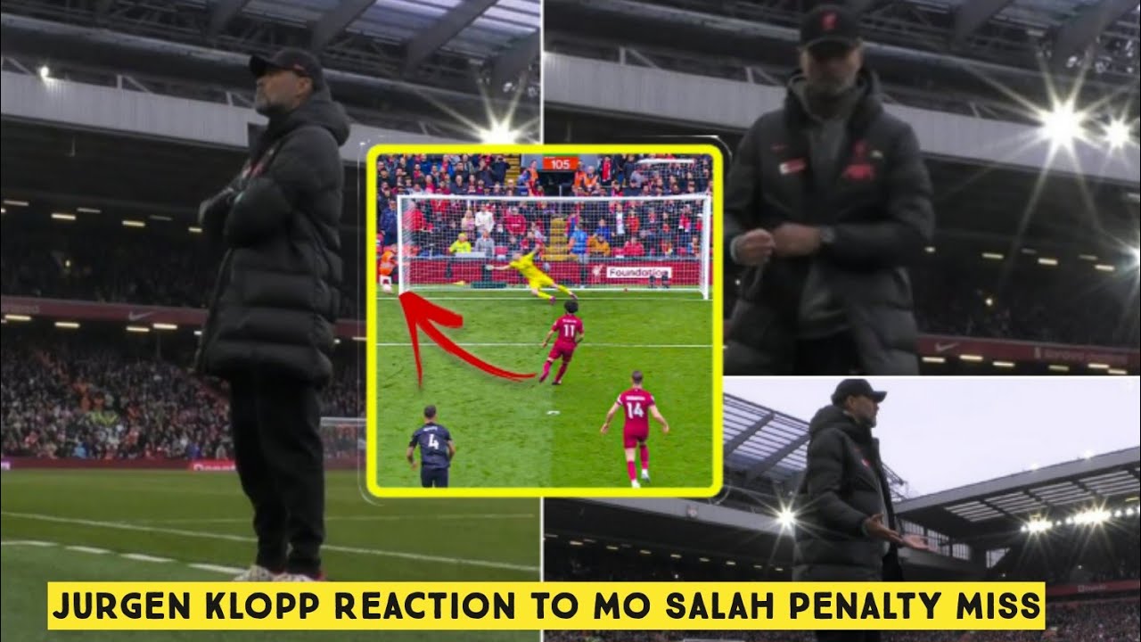 😂 Jurgen Klopp Crazy Reaction to Mo Salah Penalty Miss vs Arsenal - YouTube