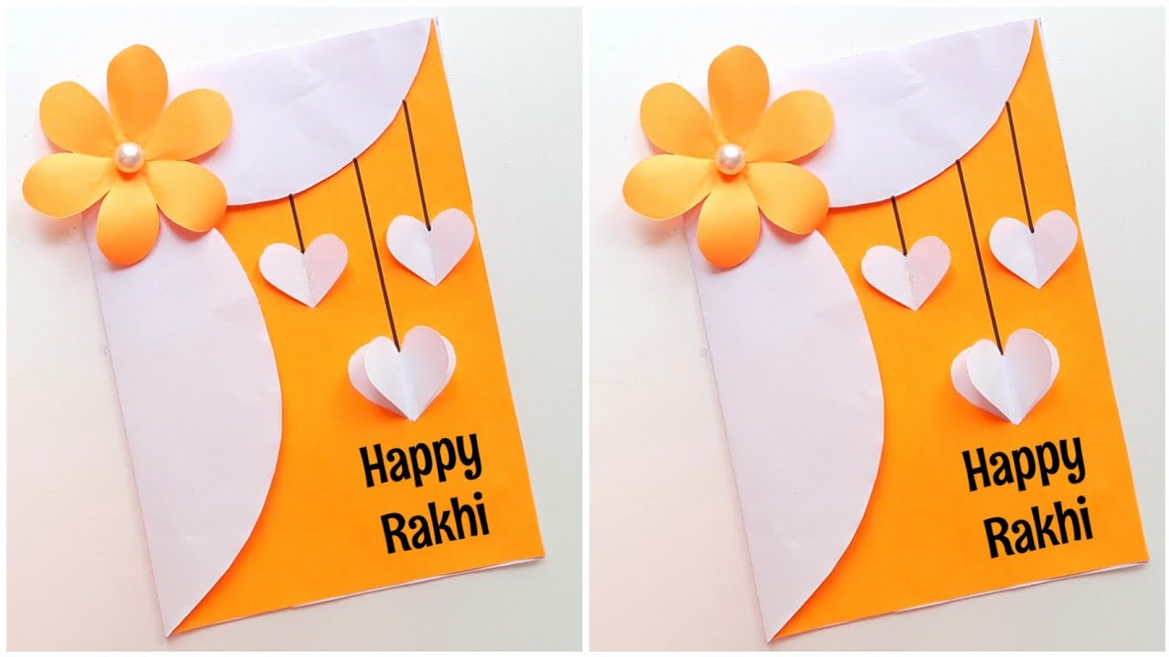 How to make rakshabandhan card at home • rakhi card making • rakhi card ...