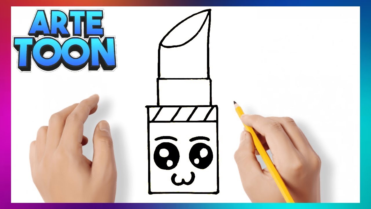 Como dibujar a un pintalabios KAWAII PASO A PASO - YouTube
