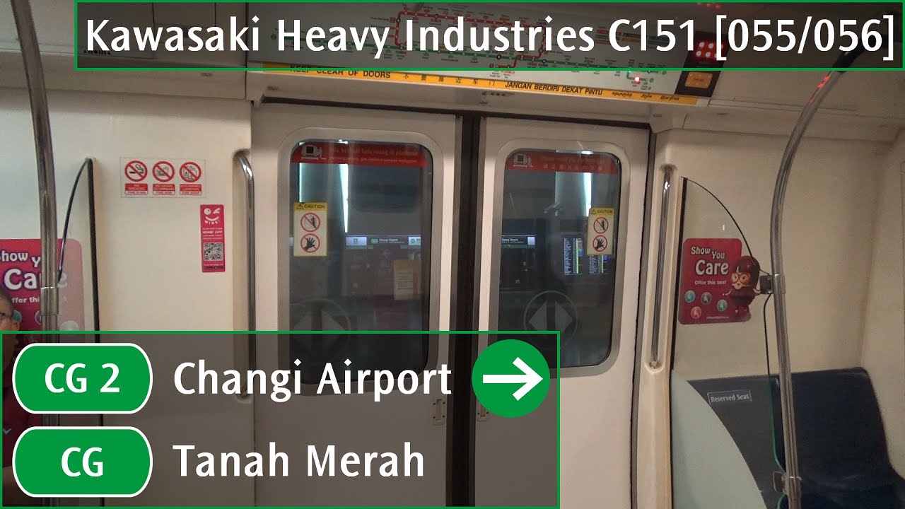 SMRT C151 [055/056]: Changi Airport → Tanah Merah - YouTube