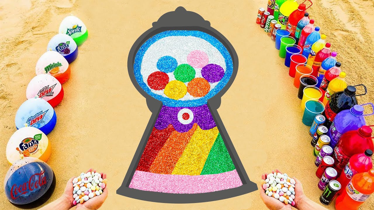 EXPERIMENT Slime - How To Make Rainbow Lamp With Glitter Slime, Orbeez ...