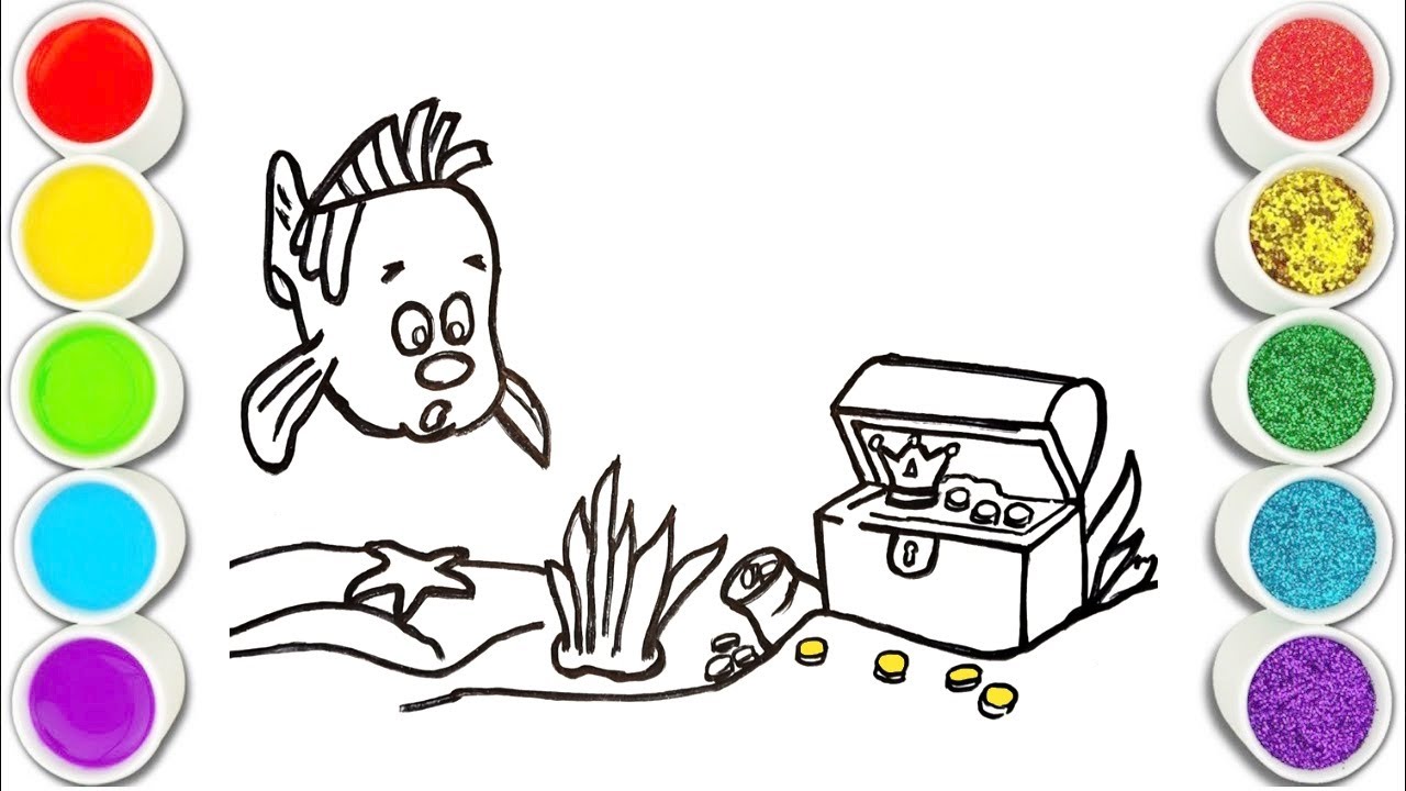 Flander and the treasure at the bottom Drawing, Painting and Coloring ...
