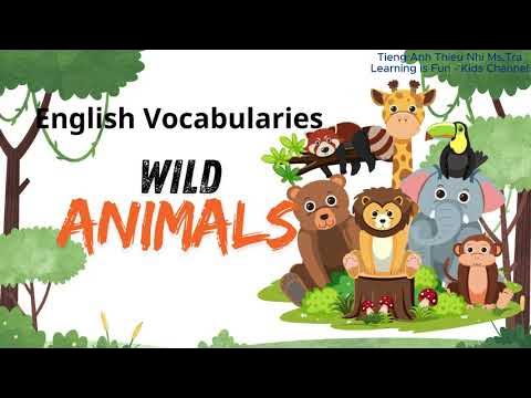 English Vocabularies about COMMON WILD ANIMALS I Lion I Elephant I ...