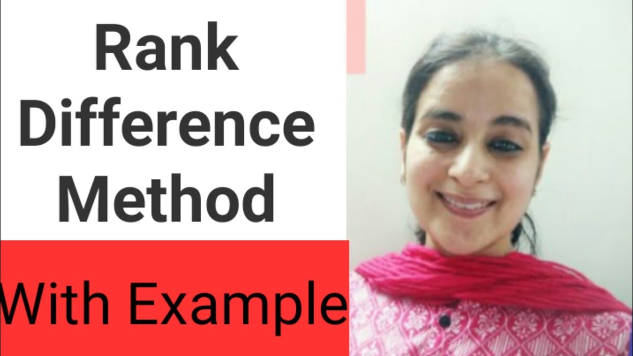 Rank Difference Method Numerical-2 (B.ed) - YouTube