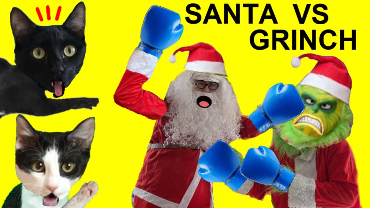 Santa vs Grinch que roba los regalos de Navidad en la vida real ...