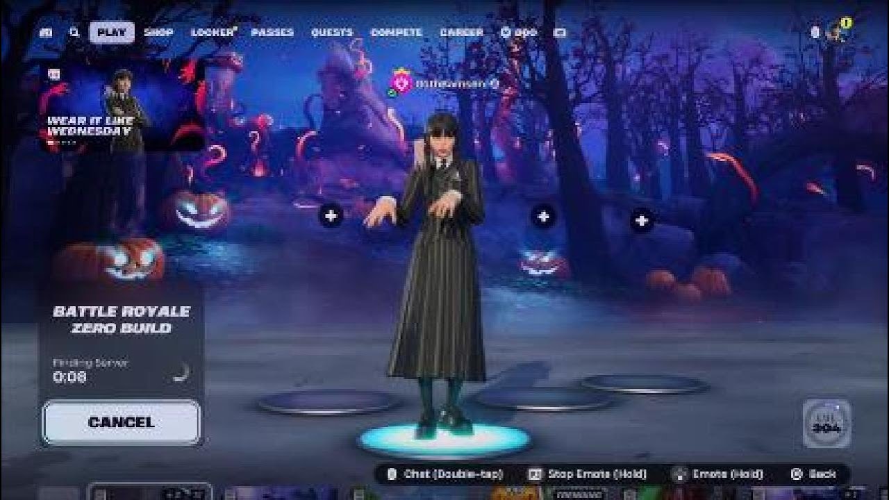Fortnite Wednesday Addams Gameplay (PS5) - YouTube