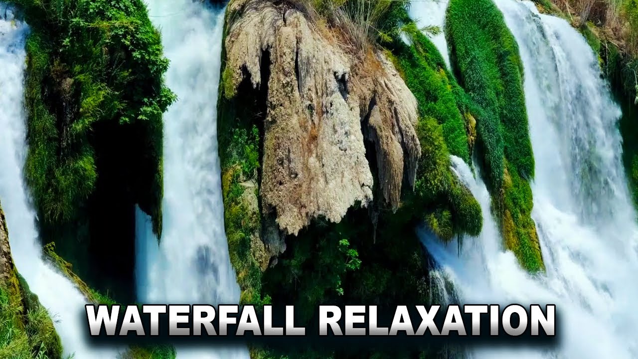 Waterfall Relaxation Music | Waterfall Sounds | Body Healing Music ...