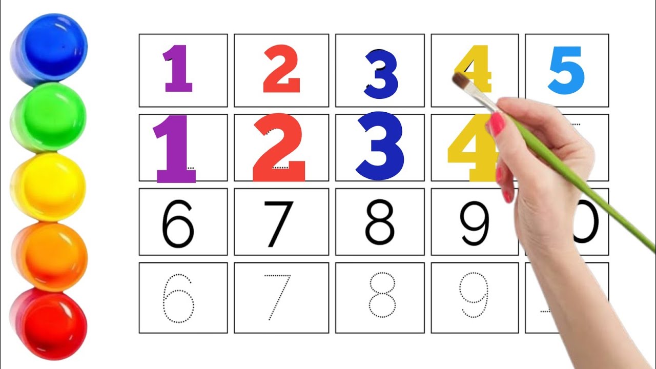 Learn Numbers, 1234 Number songs, Counting for kids, 1 to 100, 123 ...