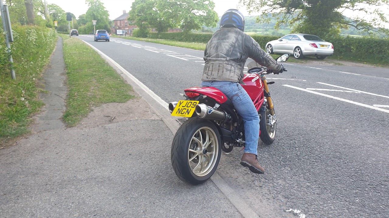 2009 DUCATI M1100S MONSTER TEST RIDE - YouTube