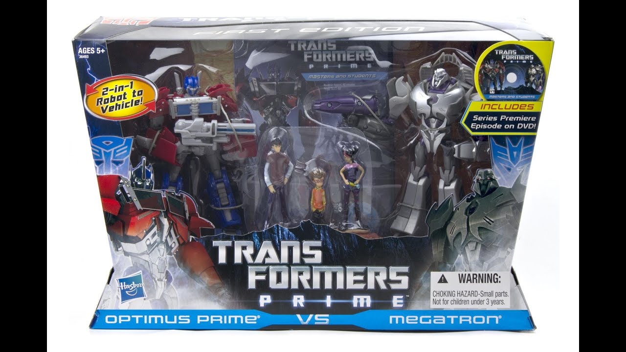 Video Review of the Transformers Prime First Edition Optimus Prime VS ...