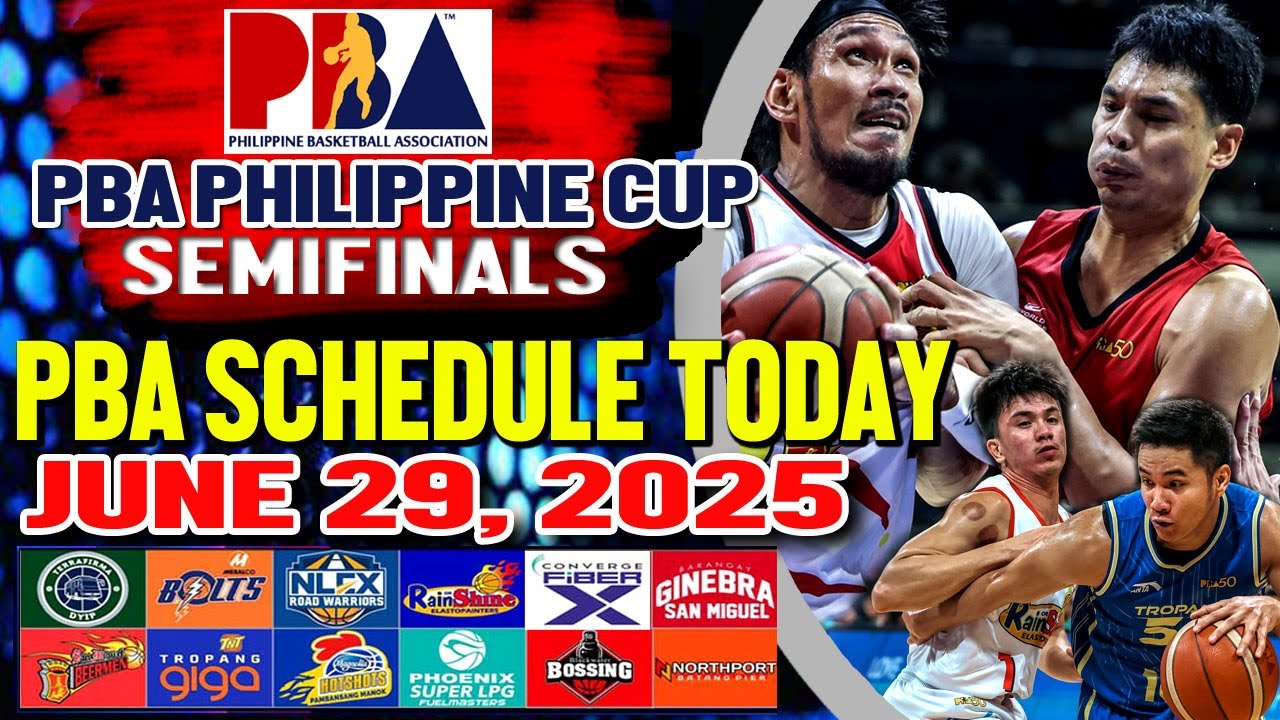 PBA SCHEDULE TODAY June 29, 2025 |Pba Philippine Cup - YouTube