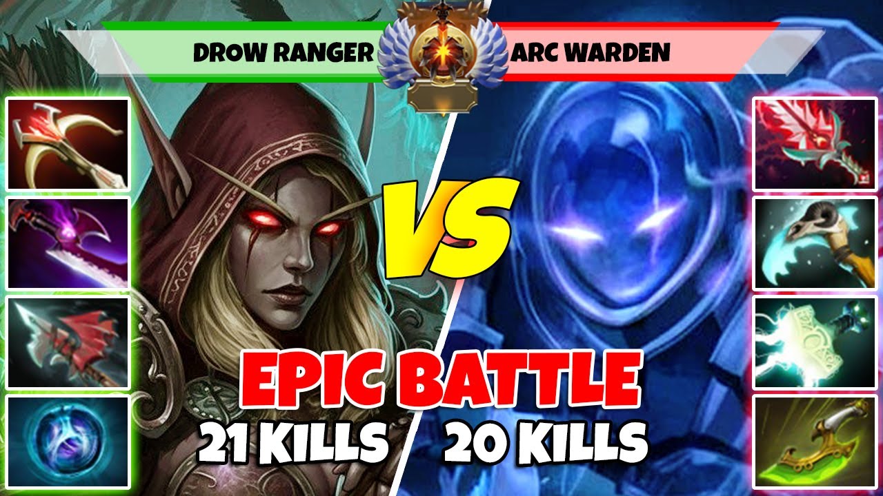 DROW RANGER (Carry) vs ARC WARDEN (Mid) - Epic Battle Of Immortal Rank ...
