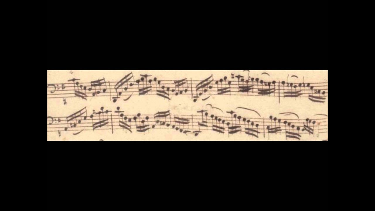 Bach Manuscript - Prelude from Bach's Cello Suite BWV 1007 - YouTube