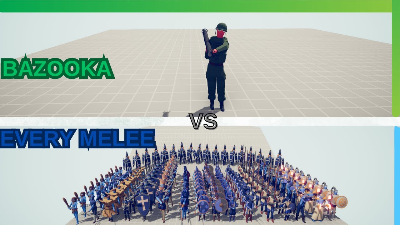BAZOOKA VS EVERY MELEE UNİTS/Totally Accurate Battle Simulator - YouTube