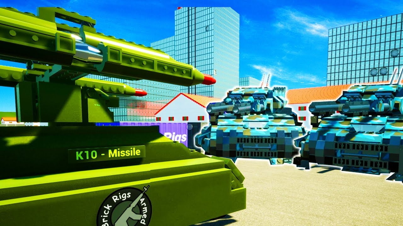 MASSIVE MISSILE TANK BATTLE IN THE MIDDLE OF THE CITY! - Brick Rigs ...