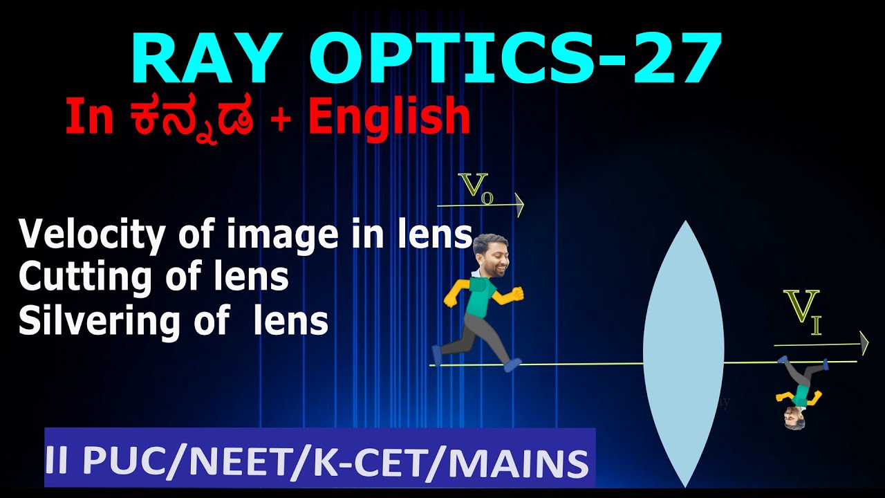 Ray optics-27 : Velocity of image in lens|| Cutting of lens|| Silvering ...