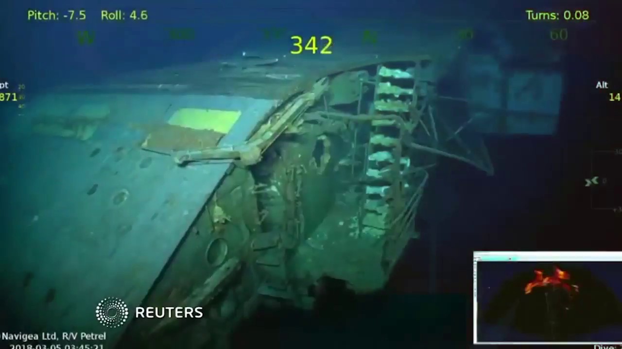 Aircraft carrier sunk in WWII discovered at bottom of Coral Sea - YouTube