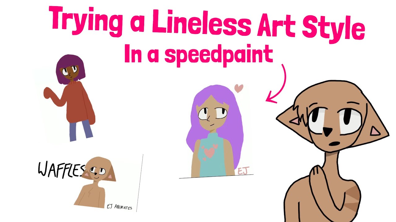 TRYING LINELESS ART? | Speedpaint #5 - YouTube