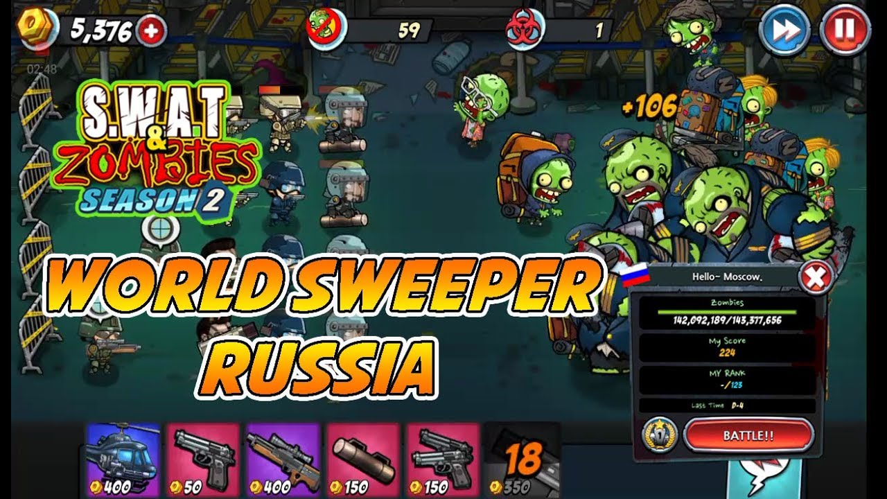World Sweeper Mode Russia Map - Swat And Zombies S2 - YouTube