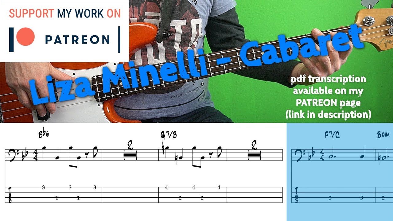 Liza Minelli - Cabaret (Bass cover with tabs) - YouTube