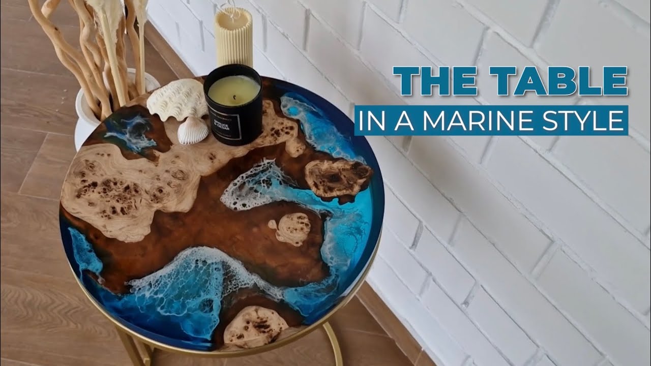 How to Create Stunning Ocean Waves on a Resin and Wood Table | Craft ...