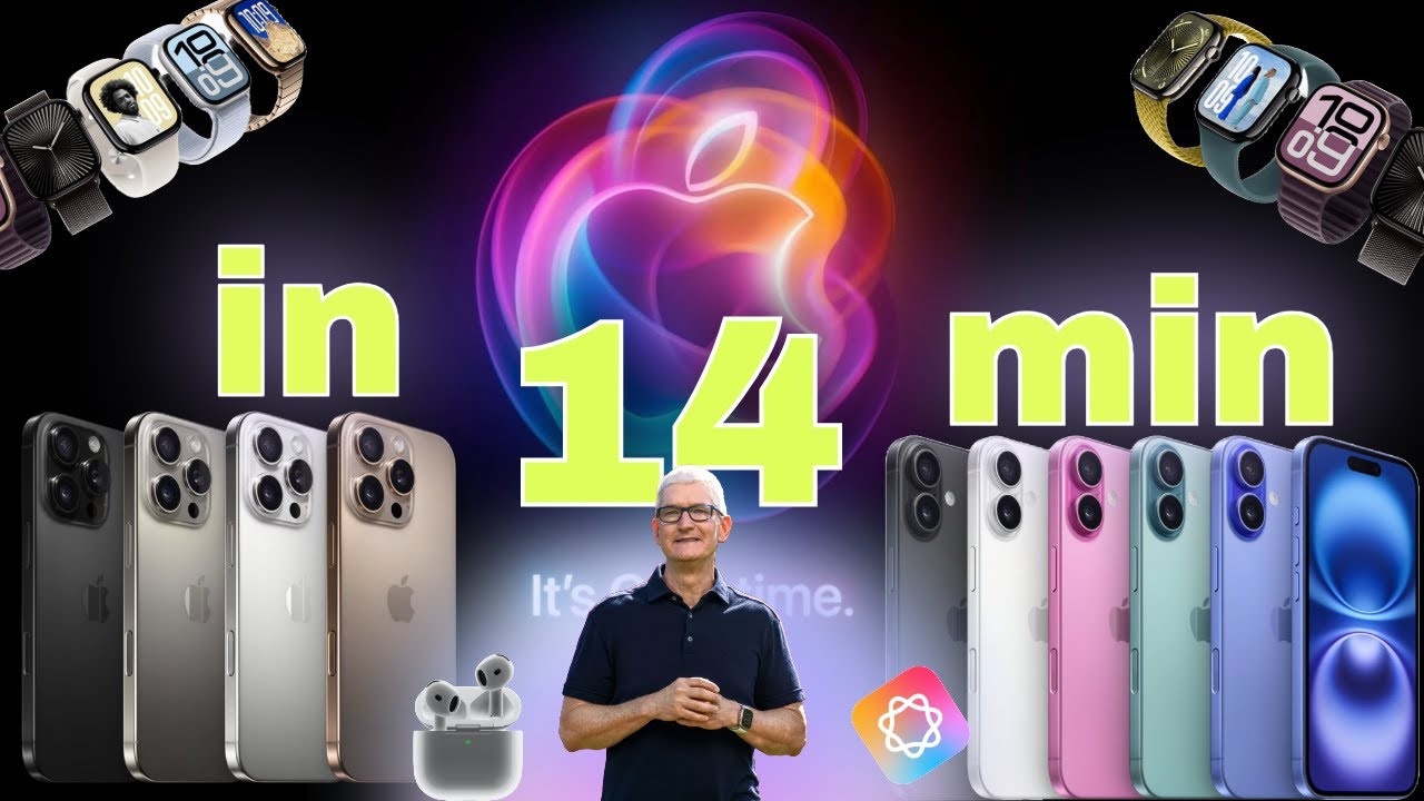Apple iphone 16 event Keynotes in just 14 min ⚡ - YouTube