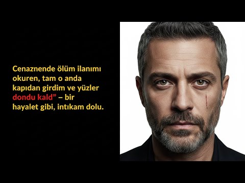 CENAZEDE ÖLÜM İLANIMI OKUDULAR, TAM O ANDA İÇERİ GİRDİM VE YÜZLER DONDU