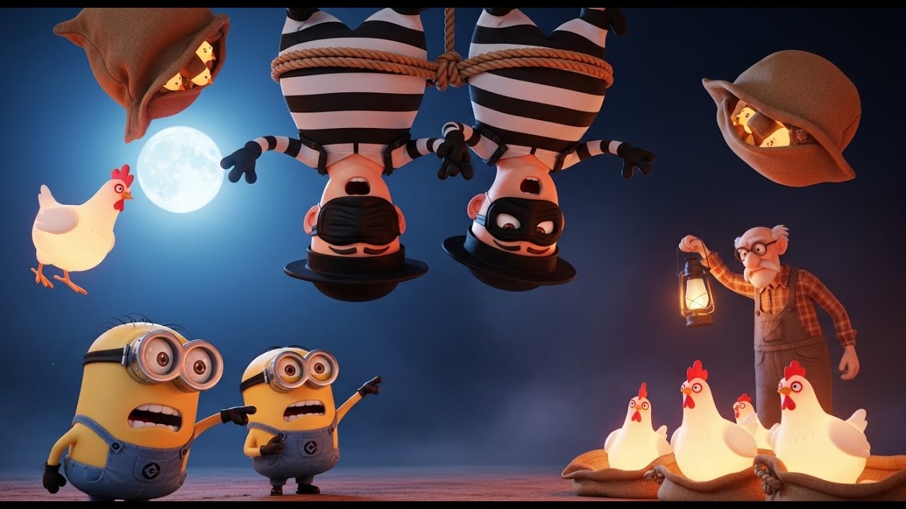The Minions protect the farm from chicken thieves 🐔 | A hilarious story ...