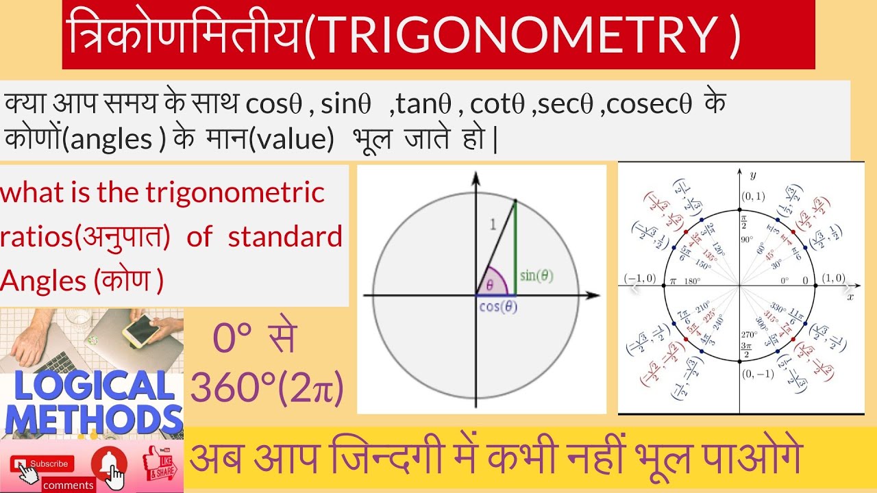 what is values of angles(सभी कोणों के मान) between 0 to 360 degree and ...
