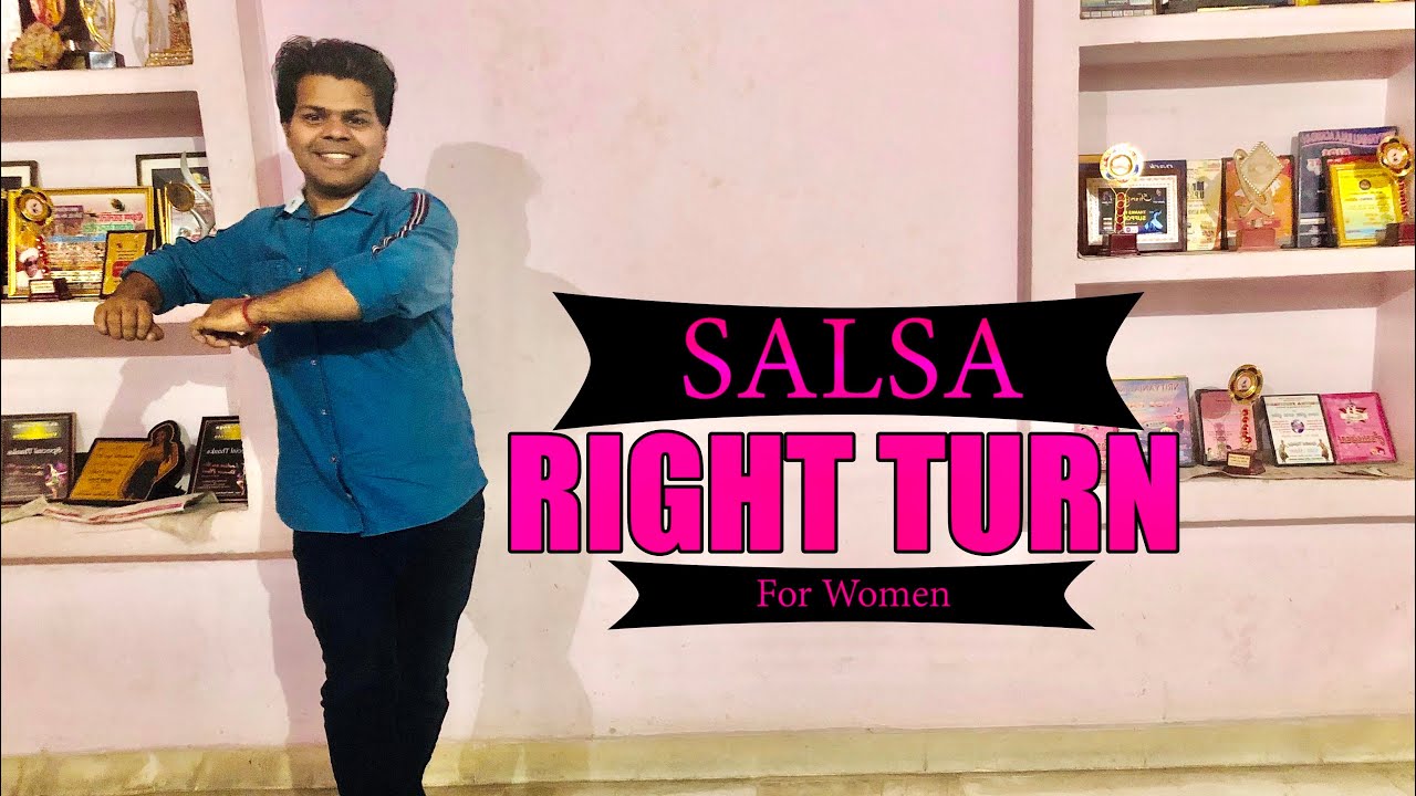 साल्सा डांस सीखें | How to Do Salsa Right Turn for the Women | Step by ...
