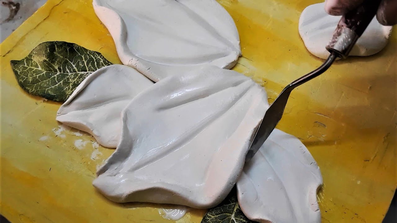 Wall putty flower/wallputty craft ideas/claycrafts/putty work. - YouTube