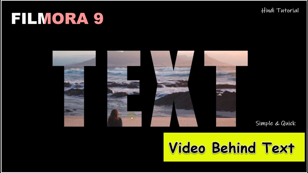 Video Inside Text Filmora Tutorial | Easy & Quick | Filmora 9 Tutorial - YouTube