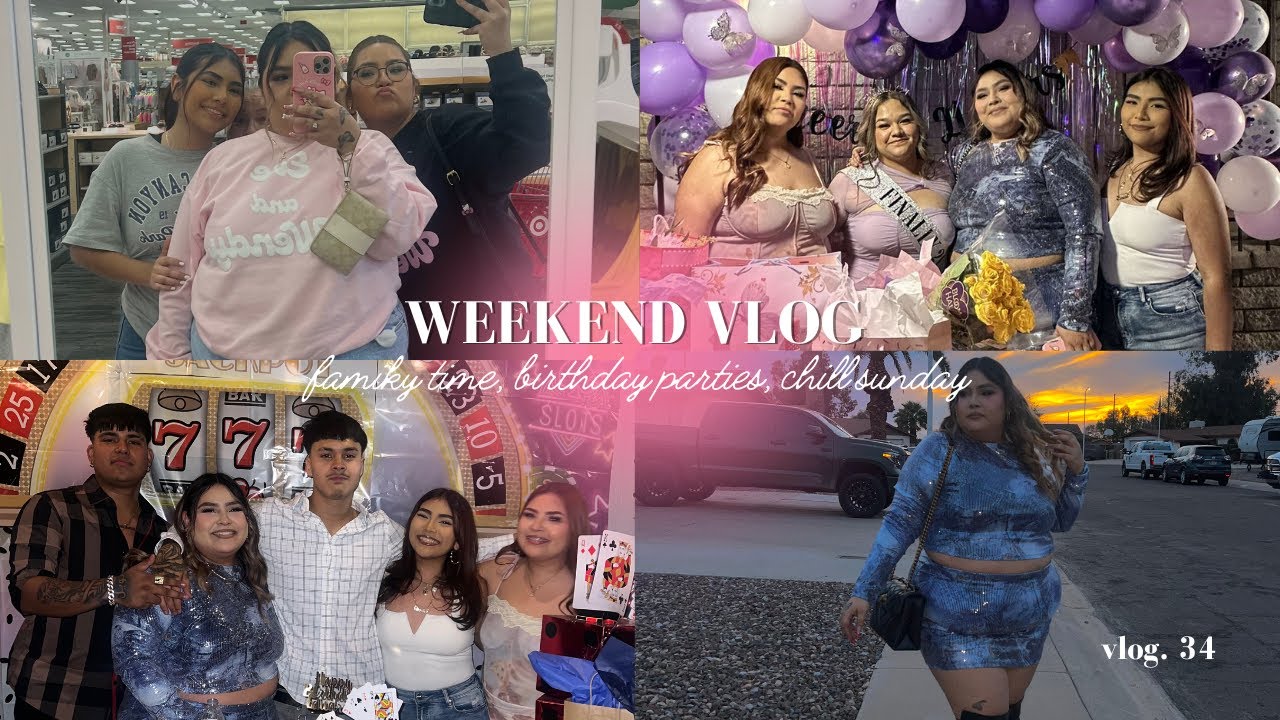 weekend vlog | birthday parties, getting drunkies, chill sunday🍾💗 | vlog 34 - YouTube