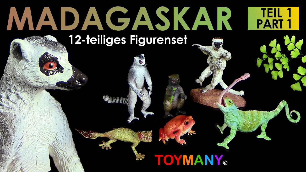 Toymany ® 12 Figuren Madagaskar Spielset - Teil 1 - 12 Piece Madagascar ...