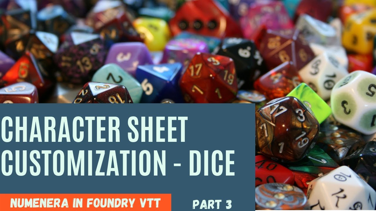 Numenera RPG Cypher System in Foundry VTT: Customizing Dice Icons (Part ...