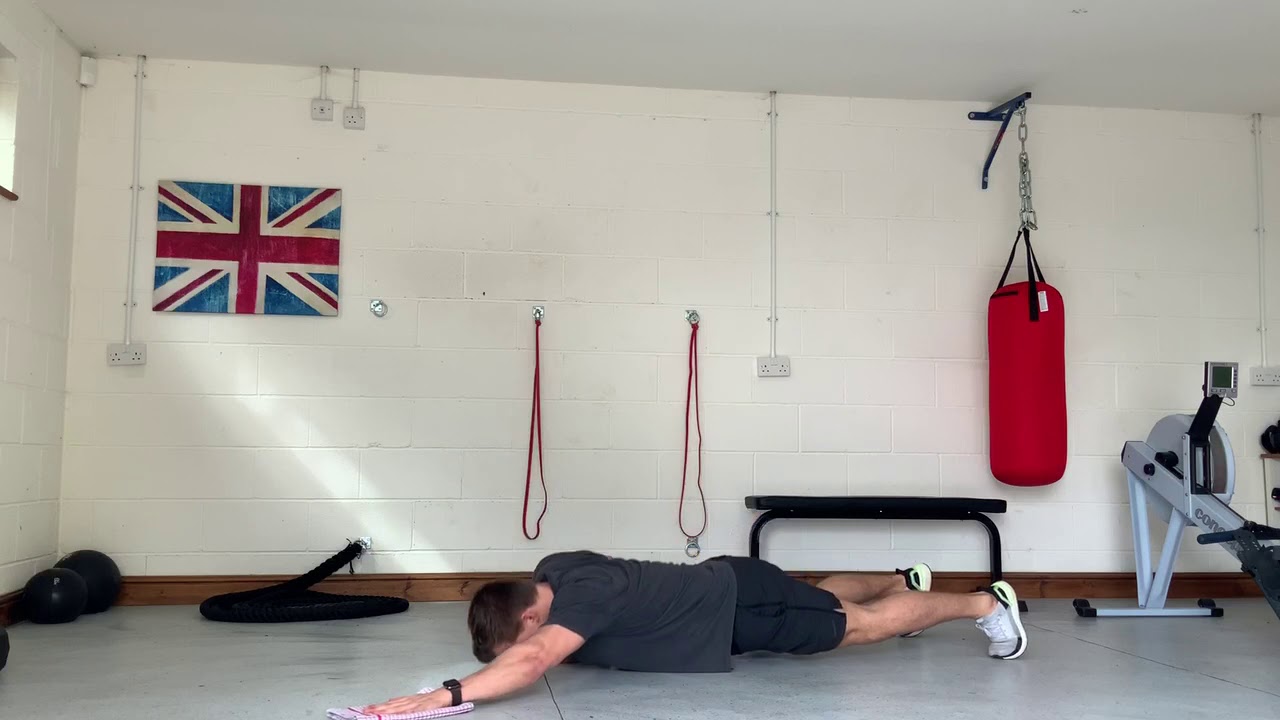 Towel press up - YouTube