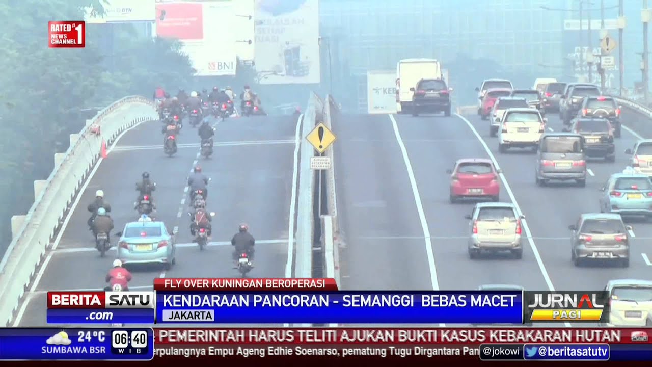 Flyover Kuningan Beroperasi, Simpang Kuningan Lancar - YouTube