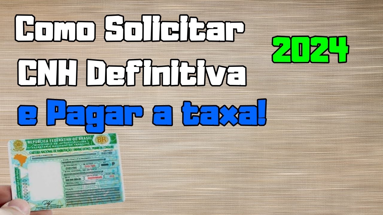 Como solicitar CNH Definitiva - 2024 (Erro de cadastro) - YouTube