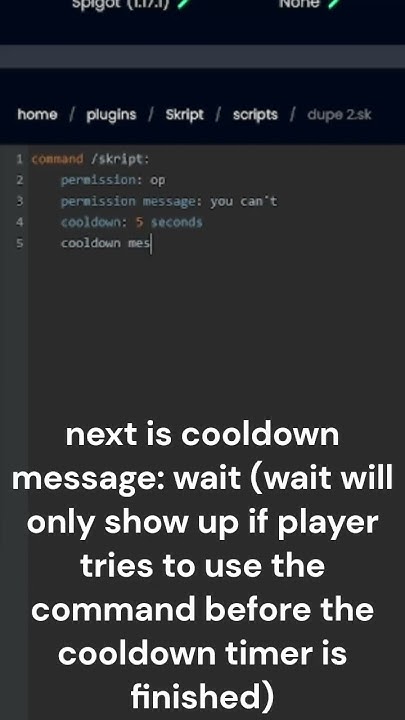 How to make custom commands using skript #skript #minecraft #shorts #server #minehut - YouTube